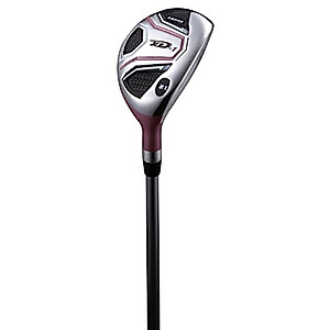 Aspire XD1 Ladies Womens Complete Right Handed Golf Clubs Set Includes Titanium Driver, S.S. Fairway, S.S. Hybrid, S.S. 6-PW Irons, Putter, Stand Bag, 3 H/C's Pink (Cherry Right Petite Size -1")