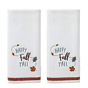 SKL Home Harvest Happy Fall Yall Hand Towel, White Small