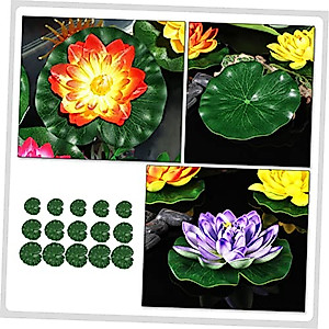 SAFIGLE Floating Lily Pads 60 Pcs Simulated Lotus Leaf Artificiales para Leaf Decor Green Decor Lily Pads for Ponds Lilly Pads Lily Pads Ornaments Floating Pond Decor Simulation Leaf Pool