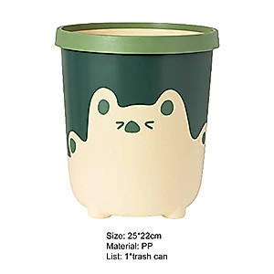 Rubbish Garbage Bin, Cute Huggable Bear Pressure Ring Trash Can Bedroom Living Room Kitchen Bathroom Paper Basket Large Capacity Bucket Waste Bin Yellow 9.84" x 8.66"