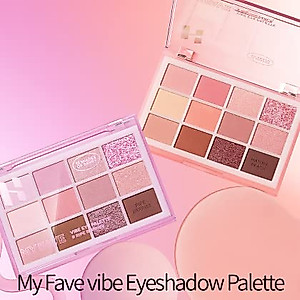 HOLIKA HOLIKA My Fave Vibe Eye Palette 02 Ripe Berries | Matte, Shimmer, Glitter, Eye Shadow, 12 Blendable Shades, Makeup, Kbeauty, Daily, Point, Cool tone, High Pigment
