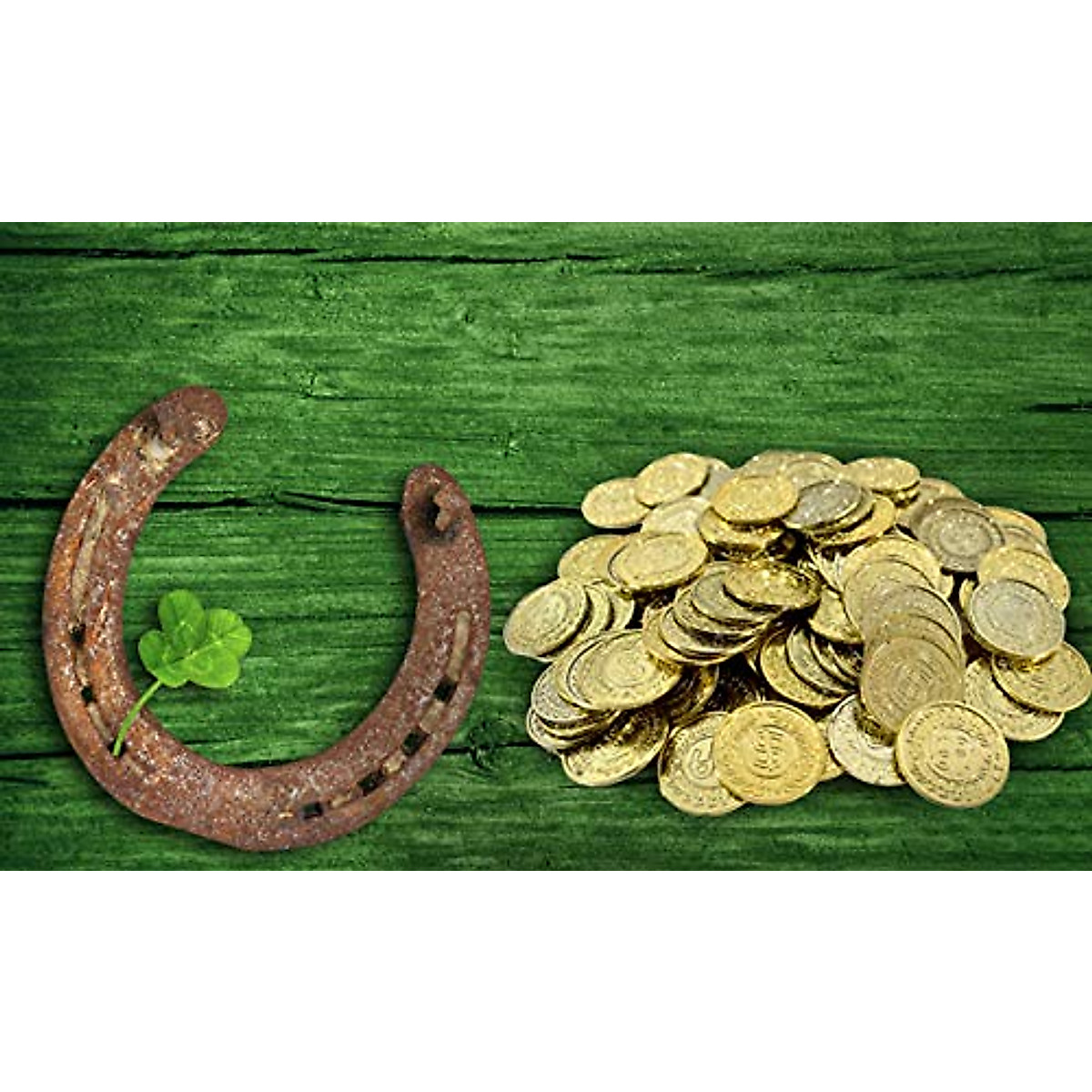 KINREX Plastic Gold Coins – St Patricks Day Realistic Bulk Prop Money for Kids, Toddler, Party, Games, Crafts, Reward, Teachers, Classroom Pretend Play Toys, 400 Count Fake Coins Set