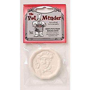 JBK Pottery Chef Design Ceramic Pot Minder - Helps prevent boil overs