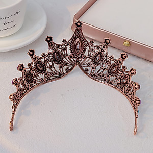 Kamirola Baroque Queen Crown,Rhinestone Wedding Bridal Crown and Tiaras Crystal Headband For Birthday Prom Pageant Party halloween… TR09 (Purple 13)