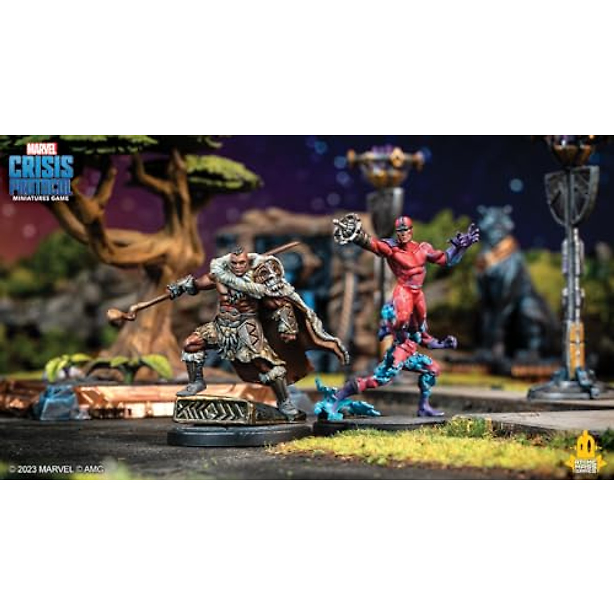 Atomic Mass Games Marvel: Crisis Protocol Klaw & M'Baku Character Pack - Wakanda's Powerhouse Duo! Tabletop Superhero Game, Ages 14+, 2 Players, 90 Minute Playtime, Made