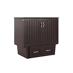 AFI, Sydney Twin Wood Murphy Bed Chest with Storage and Charging Station, Espresso