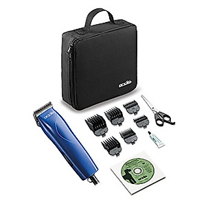 Andis EasyClip Pro-Animal 7-Piece Detachable Blade Clipper Kit, Animal/Dog Grooming, Blue, MBG-2 (21485)