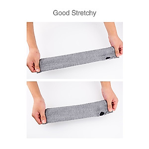 Bememo 3 Pairs Fingerless Gloves for Winter Knit Long Thumb Hole Arm Warmers Goth Elbow Length Women Fingerless Gloves (Black, Deep Grey, Light Grey)