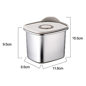 Tacarlha Stainless Steel Food Storage Containers with Airtight Lids Set, Leakproof Meal Prep Containers, Airtight Kimchi Containers Reusable, Stackable/Oven/Dishwsher/Freezer Safe 600ML