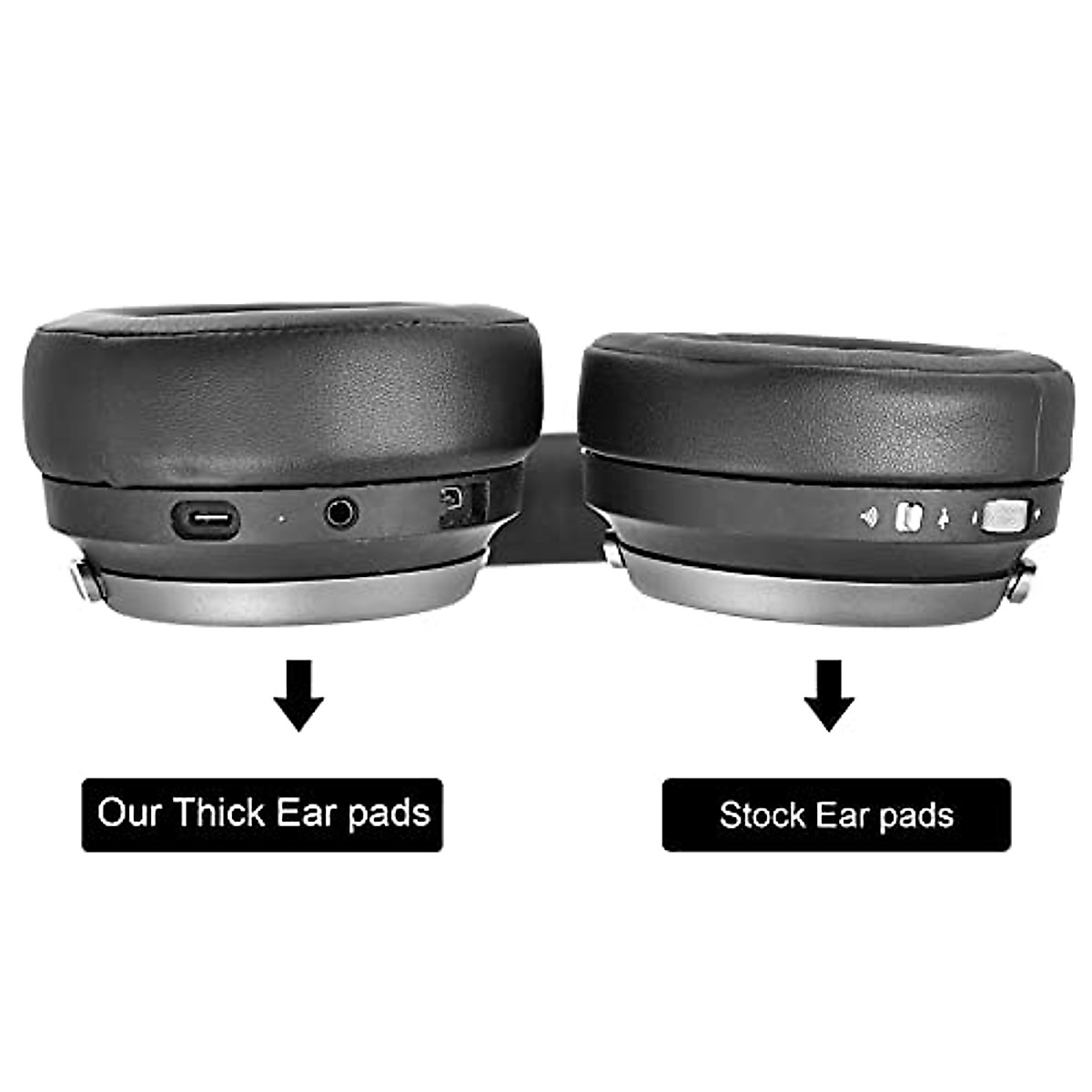 Virtuoso XT Thicker Earpads - Replacement Ear Cushion Compatible with Corsair Virtuoso RGB Wireless SE Gaming, Softer Leather,High-Density Noise Cancelling Foam, Added Thickness (Black Thicker)