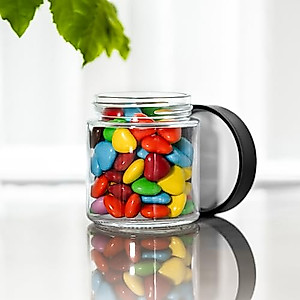 (50 Pack) 3oz Thick Glass Jars with Black Child Resistant Lids - Airtight Storage Containers for Herbs, Spices, Cosmetic, Medicine & More