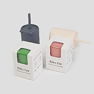 Straw Cups for Toddlers 12M+, Silicone Baby Cup with Straw Non-smell, Silicone Straw Cup 5oz.