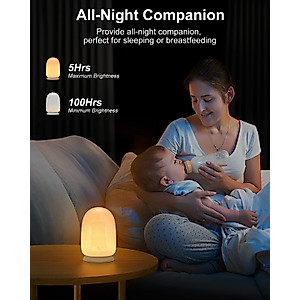 Night Light for Kids, VEYFIY Nursery Night Light with Touch Control & 1H Timer,Portable Baby Nursery Light with Charging Pad,4 LED Light Modes Rechargeable Night Lamp for Kids Room,Bedroom,Up to 100H…