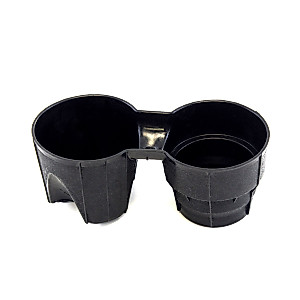 Red Hound Auto Front Center Floor Console Cup Holder Insert Compatible with Ford Lincoln Expedition Navigator 2007-2014 - Black (Holds 2 Cups)