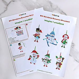 Winlyn 24 Sets Christmas Craft Kits Winter Crafts DIY Christmas Snowman Ornaments Decorations Art Sets Snowman Christmas Foam Stickers Arts and Crafts for Kids Holiday Art Project Classroom Activities
