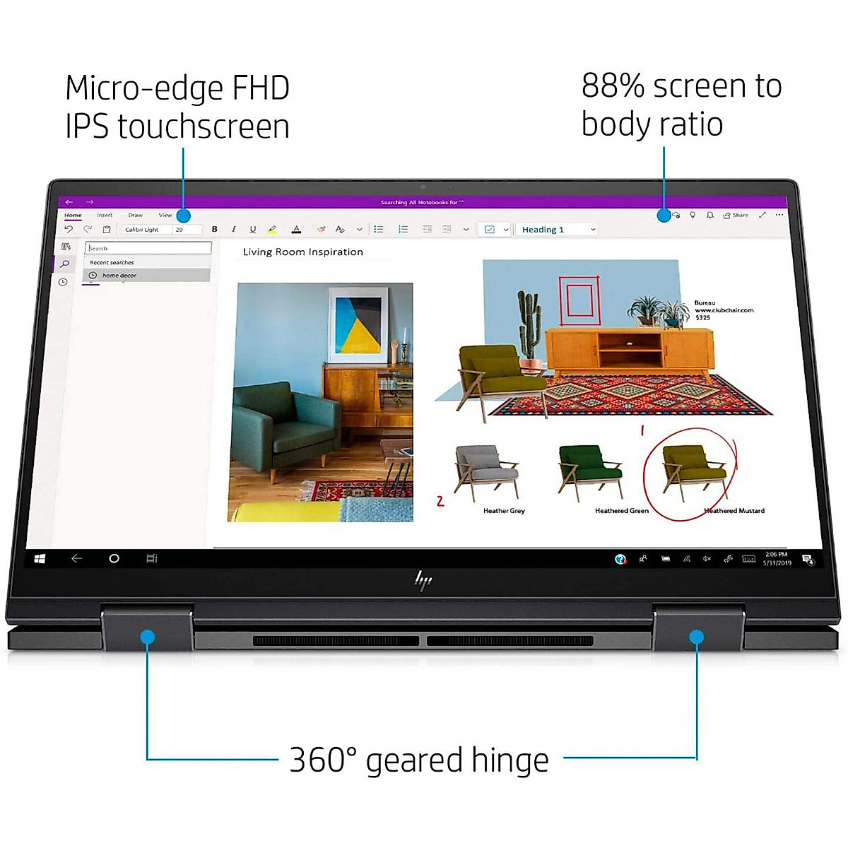 HP Newest Envy x360 2-in-1 Flip Laptop, 15.6" Full HD Touchscreen Display, AMD Ryzen 7 5700U 8-Core Processor, 64GB RAM, 1TB SSD, Backlit Keyboard, Stylus Pen Included, Windows 11 Home