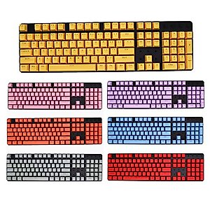 104Pcs Keycaps,Mechanical Keyboard Keycaps,Key Caps,Gaming Keyboard Keycaps,Keycaps,Universal Backlight KeyCaps,KeyCaps Replacement,ABS OEM Keyboard Accessory for Mechanical Keyboards Orange