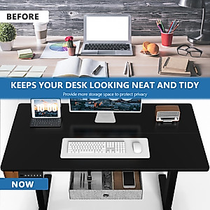 DUMOS 63 Inch Electric Desk with Storage Drawers Height Adjustable Sit Stand Up Computer Work Table Ergonomic Rising PC Workstation for Home Office, Black