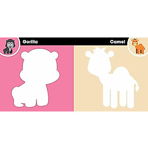 First Sticker Art: Zoo Animals: Color By Stickers for Kids, Make 20 Animal Pictures! (Perfect Christmas Gift, Stocking Stuffer for Ages 3+)