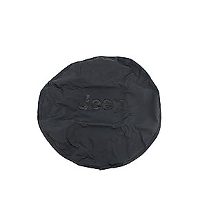 Genuine Jeep Accessories 82209949AB Cloth Spare Tire Cover with Black Jeep Logo
