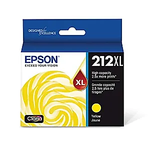 EPSON T212 Claria -Ink High Capacity Yellow -Cartridge (T212XL420-S) for Select Epson Expression and Workforce Printers