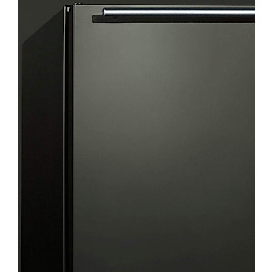 Summit FF64BXKSHH 24"" Built-in or Freestanding Compact Refrigerator with 4.6 cu. ft. Capacity Frost Free Operation Recessed LED Light and Adjustable Glass Shelves in Black Stainless Steel