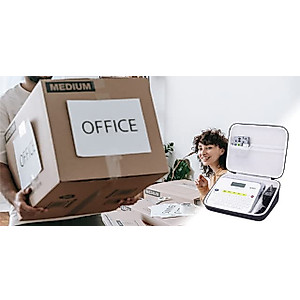 Khanka Hard Travel Case Replacement for Brother P-Touch Pt-d400 PTD400AD, PT-D410, PT-D460BT Home/Office Advanced Label Maker, Case Only (Inside White)