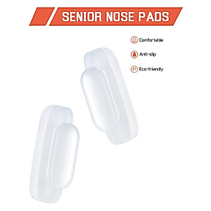 Bwake Replacement Nose Pieces Pads for Costa Del Mar South Point/Fernandina/Shipmaster/Ponce/Flagler/Paloma/Piper/Peli/Cook/Tower/Wader - Clear