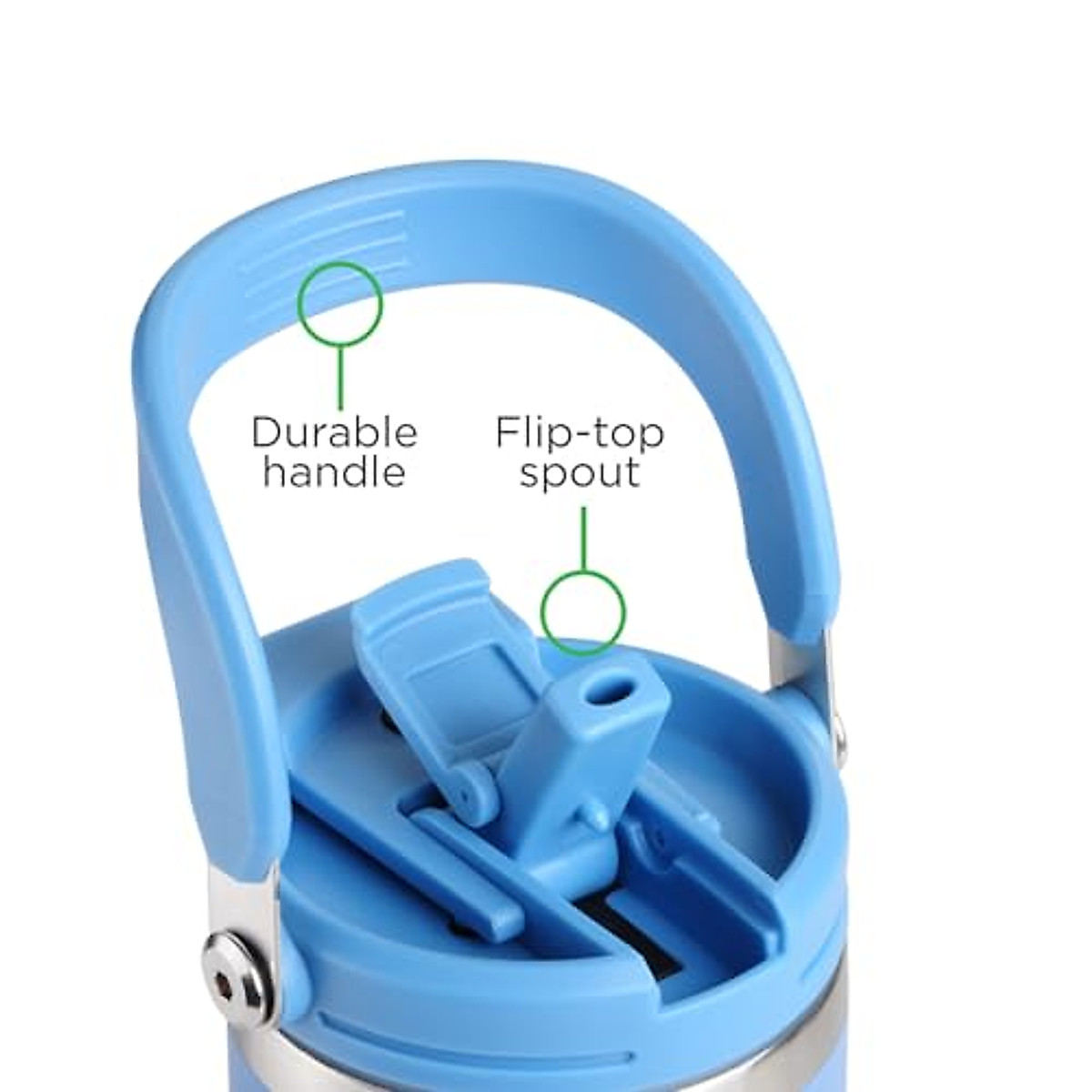 SENSO® Venture DuoFlow 30 oz Vacuum Insulated Stainless Steel Travel Tumbler - Double-Wall Insulated with Copper Lining, Flip-Top Lid, and Handle (GRAY)