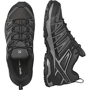 Salomon Men's X ULTRA PIONEER CLIMASALOMON™ WATERPROOF Hiking Shoes for Men, Black / Magnet / Bluesteel, 11.5