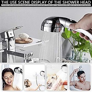 Handheld Shower Head（Without Hose and Bracket） - High Pressure Water Saving 360 Degree Rotating Adjustable Showerhead with ON/Off Switch and 3 Spray Settings RV Camper Bathroom Shower Sprayer