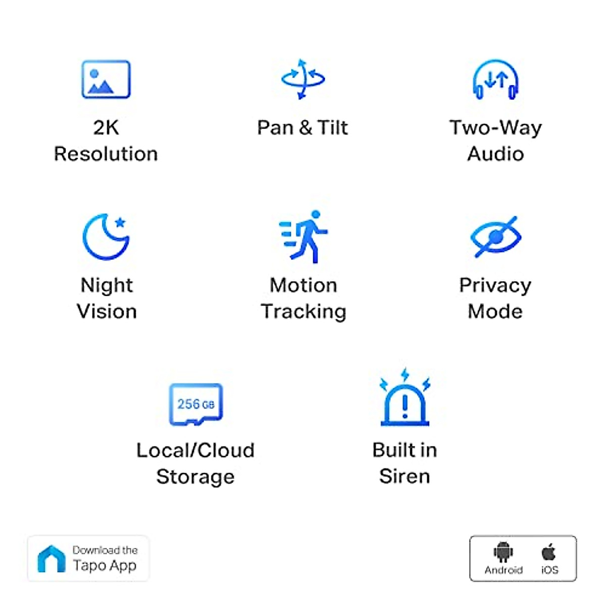 TP-Link Tapo 2K Pan/Tilt Security Camera for Baby Monitor, Dog Camera w/ Motion Detection, Motion Tracking, 2-Way Audio, Night Vision, Cloud/Local Storage, Works w/ Alexa & Google Home, 2-Pack(C210P2)