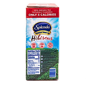 SPLENDA Premium Sweet Tea On Tap, 1 Gallon Bag In Box Ready to Drink Liquid, Hibiscus Tea, 128 Fl Oz