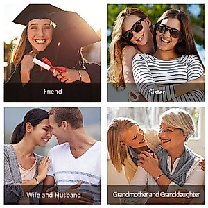 HOFOYA Ohana Means Family Heart-Shape Stitch Pendant Necklace Hawaiian Blessing Jewelry Gifts for Women Teen Girls,Christmas Birthday Gifts for Daughter Sister Best friends.