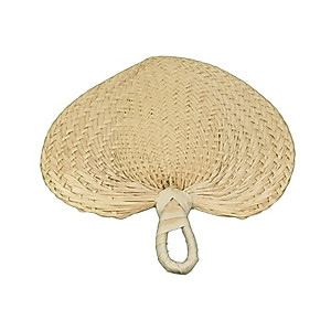 Fun Express Natural Straw and Raffia-Brown | Pack of 12 Hand Fan, 12 Pieces