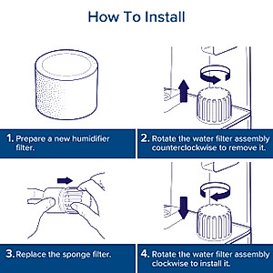 LEVOIT 10-Pack Humidifier Replacement Filters, Capture Fine Particles in Water Tank to Improve Humidification Efficiency, Compatible with Dual150, Dual200S, Classic300(S), LV600S, OasisMist, White