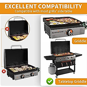 Griddle Caddy for Blackstone 28"/36"/17"/22" Griddles, BBQ Accessories Storage Box with Knife Holder & Paper Towel Holder, Grill Accessories Space Saving for Blackstone Griddle Accessories (Black 10)