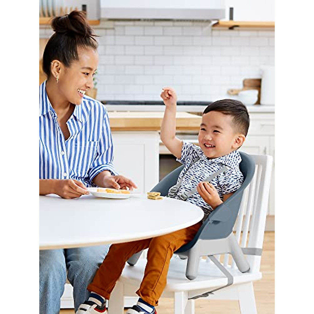 Skip Hop Baby High Chair 4 in 1 Convertible High Chair, EON, Slate Blue