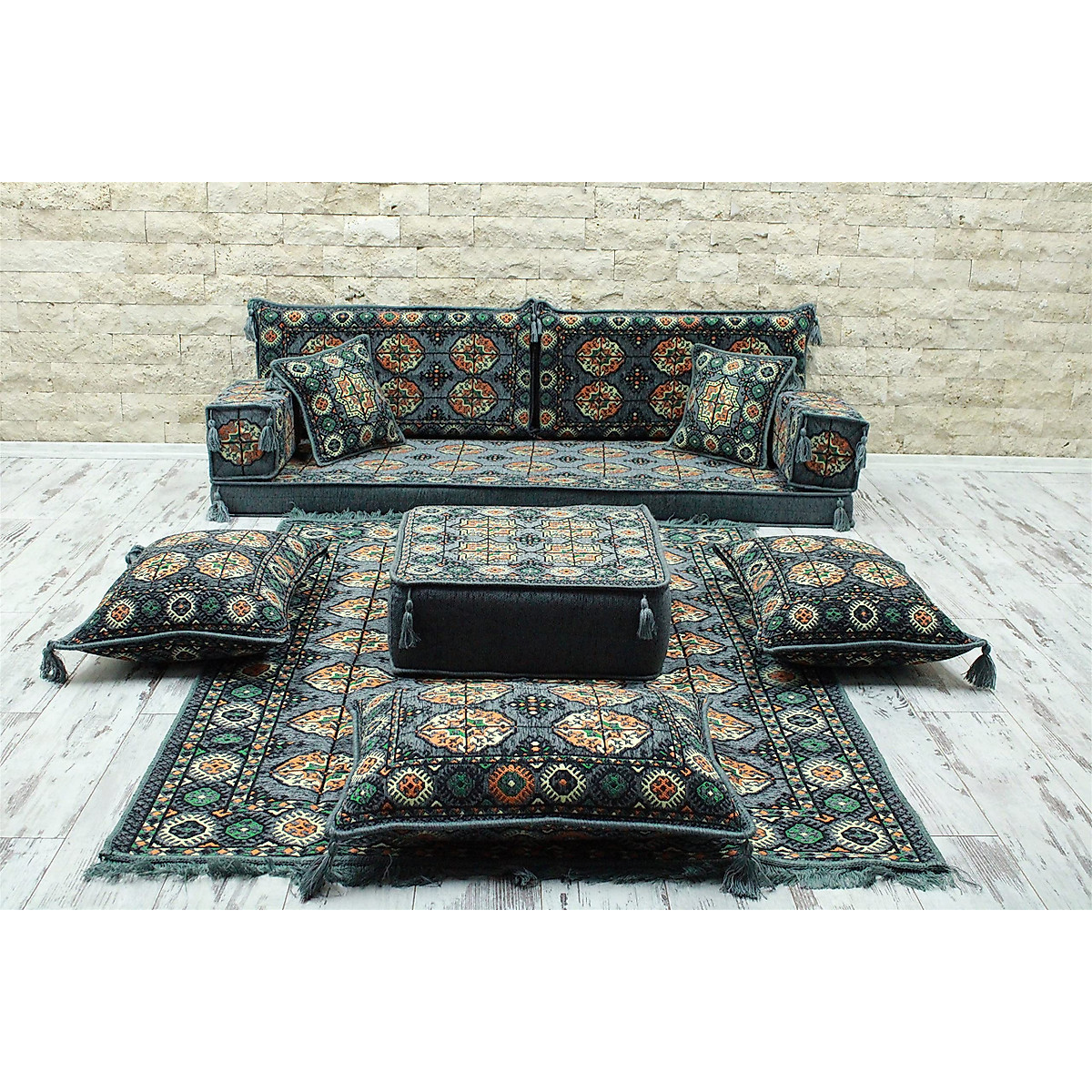 Arabic Majlis Sofa, Floor Seating Sofa, Arabic Couches, Arabic Jalsa, Loveseats (With Premium Foam)