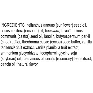 Burt's Bees Lip Balm Mothers Day Gifts for Mom - Vanilla Bean, Lip Moisturizer With Responsibly Sourced Beeswax, Tint-Free, Natural Conditioning Lip Treatment, 2 Tubes, 0.15 oz.