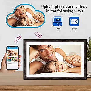 21.5 Inch Large WiFi Digital Picture Frame with 1920x1080 FHD IPS Screen, Send Photo/Videos Via APP or Email, 16GB Storage, Support USB Drive/SD Card Extend Storage, Manual Rotation, Wall Mountable