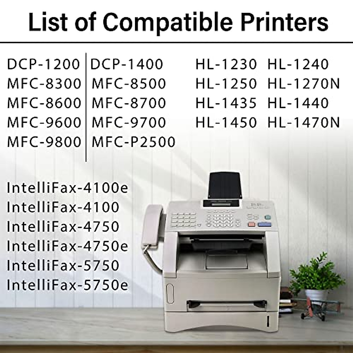 Hydr [Black,1-Pack] Compatible DR-400 DR400 Drum Unit Replacement for Brother DCP-1200 1400 HL-1230 1240 1250 1270N 1435 1440 1450 1470N MFC-8300 8500 8600 8700 9600 9700 9800 P2500 Printer