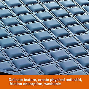 jeseny Pack-1 Car Dashboard Phone Anti-Slip Mat, 11.8In x 5.7In Adhesive Grip Pad, Fits for Radar Detector, Cell Phone, Keys, Glass, Mirrors, Metal, GPS, Coins Fixate Gel Pad, Washable (Black)