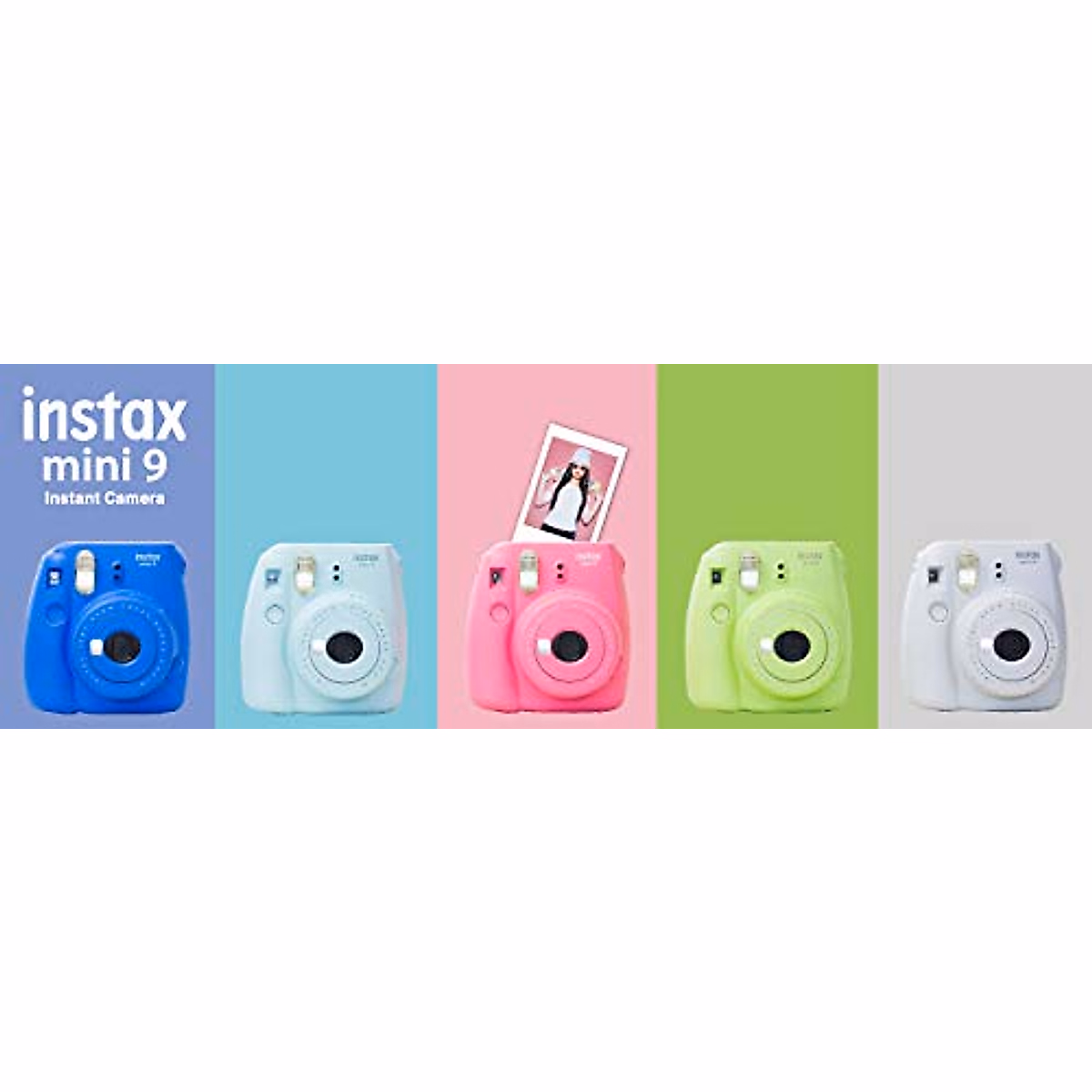 Fujifilm Instax Mini 9 Instant Camera - Ice Blue, 2.7x4.7x4.6 (Instax Mini 9 - Ice Blue)