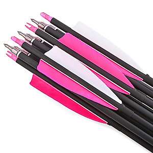 HNZMDY 50 Pcs 4 Inch 5 Inch Archery Arrow Fletching Turkey Feather Fletching Right Wing Left Wing Feather Real Arrow Vanes for Hunting Arrow Accessories DIY Archery (5 inch/Right Wing, White)