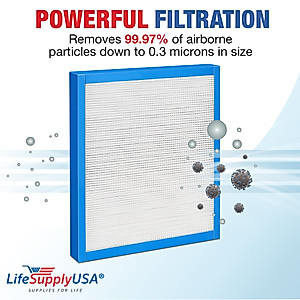 True HEPA Air Cleaner Filter Replacement Compatible with HoMedics AP-20 AF-20 AF-20FL AP-25 AF-25 AF-25FL Air Cleaner