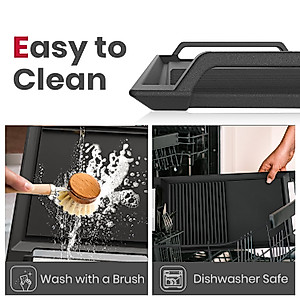 GASLAND Rectangular 2-in-1 Cast Iron Grill/Griddle Pan with Handles, Non-Stick & Non-Rust Coating for Induction Cooktop