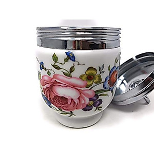 Royal Worcester Porcelain Bournemouth Pink Rose Single Egg Coddler Made In England