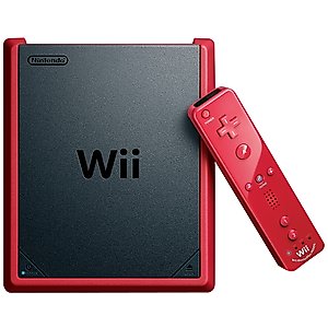 Wii Mini with Mario Kart Wii Game - Red (Renewed)