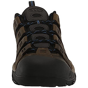 KEEN Men's Newport Durable Breathable Low Height Hiking Shoes, Dark Olive/Austern, 10.5